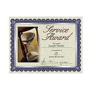 Southworth® Foil Enhanced Preprinted Certificate Refills, 8 1/2" x 11", Ivory/Silver/Blue, Pack Of 15