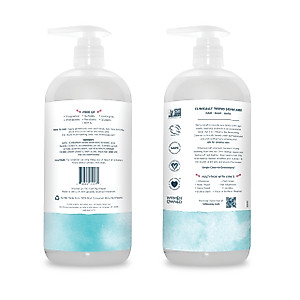 Kirk's 3-in-1 Head to Toe Nourishing Liquid Cleanser- for Men, Women & Children - Premium Coconut Oil & Aloe Vera- Non GMO & Vegan -Fragrance Free - 32 Fl Oz.