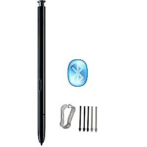Note 10 S Pen Replacement (with Bluetooth) for Samsung Galaxy Note 10, Note 10 Plus, Note 10+ 5G with 5*Tips/Nibs (Black)
