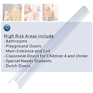 2 PCS AILUOQI Door Jam Shield Finger Pinch Guard for Baby Proofing, Kids, Hinge Cover Pinch Guard for 90 & 180 Degree Doors Frame & Baby Gate. 47.2" H, 6.7" W. 2 Pieces Set