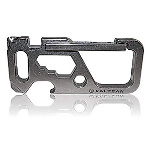 Valtcan Titanium Carabiner Multi Tool Key Chain Holder Glossy Stonewash