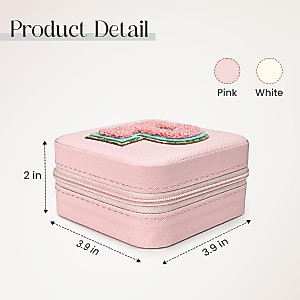 SANDJEST Stainless Steel Slider Tumbler With Handle 40oz & Jewelry Case with Initial P