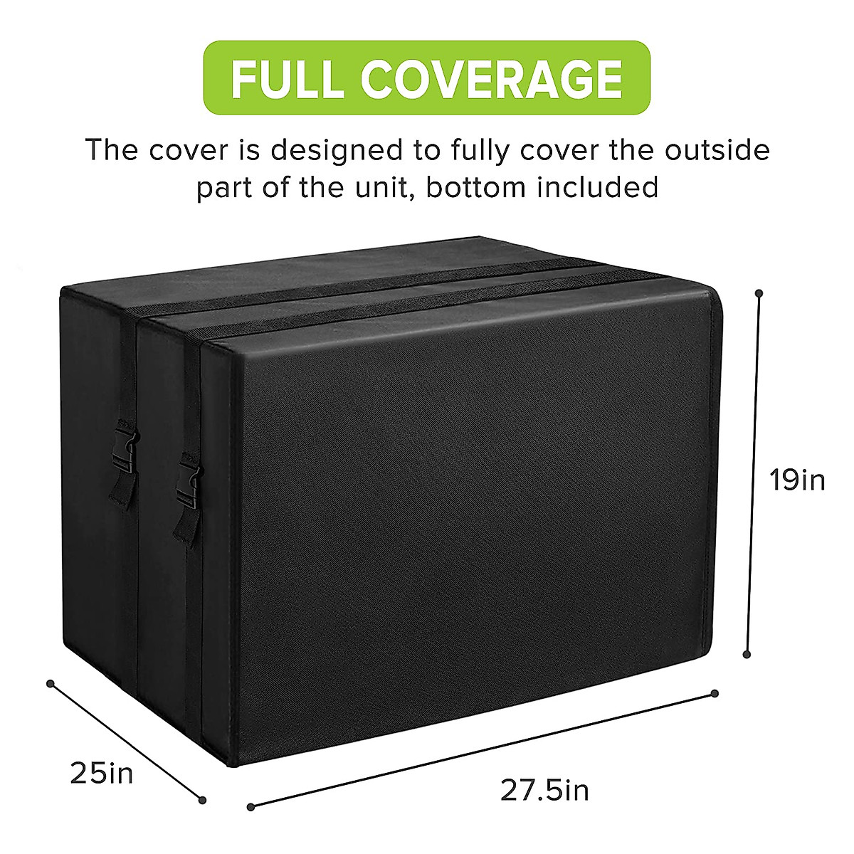 AFEION Window Air Conditioner Cover Outdoor, Outside Window AC Units Cover AC Unit Covers with Free Drawstring, 27.5W x 25D x 19H inches