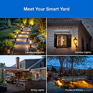 Lutron Caséta Weatherproof+ Outdoor Smart Plug On/Off Switch | Works with Alexa, Google Assistant, Ring, Apple HomeKit (smart hub required) | for Landscape and String Lighting | PD-15OUT-BL | Black