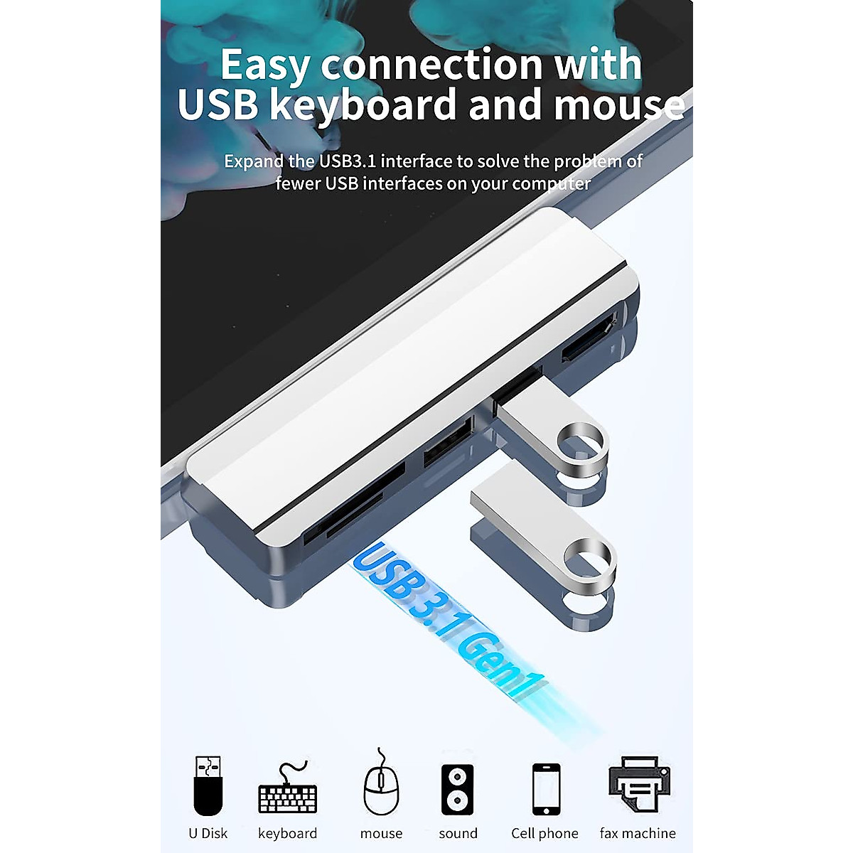 Dual USB3.0 Micro SD SD SDHC SDXC USB Hub Docking Station Mini DP to HDMI Convertor Adaptor for Surface Pro 4/5/6 Accessories