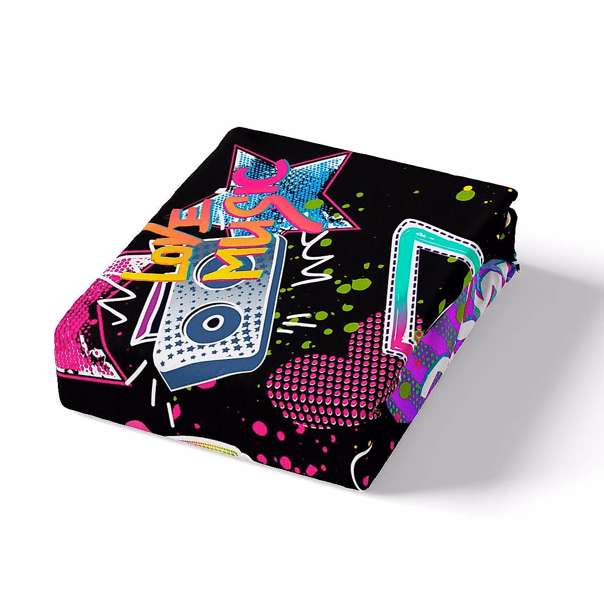 Feelyou Music Note Duvet Cover Set Twin Size Rock Music Theme Comforter Cover Boys Girls Headphones Radio Bedding Set Luxury Microfiber Quilt Cover 1 Pillowcase Colorful