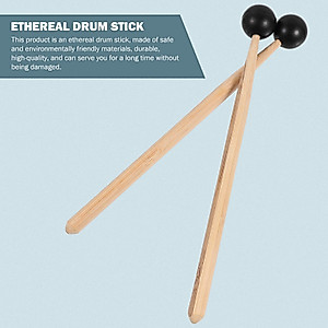 1 Pair Rubber Xylophone Mallet Percussion with Wood Handle Mallets Percussion Sticks Rubber Mallets Sticks with Wood Handle