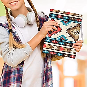 KUIFORTI Aztec Hippie Tribal Book Covers for Paperback,Boys Girls Notebook Protector Book Pouch Sleeves Textbook Jackets Up to 9 * 11 Inch,Universal Fit Most Hardcover Book
