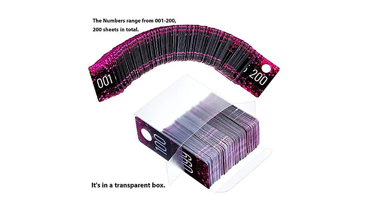 Jetec Live Plastic Number Tags – 200 Reusable Tags