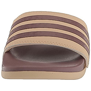 adidas Women's Adilette Comfort Slides Sandal, Sand Strata/Wonder Oxide/Sand Strata, 8