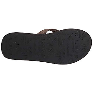 Quiksilver Men's Carver Suede 3 Point Flip Flop Athletic Sandal, Demitasse Solid, 8 M US