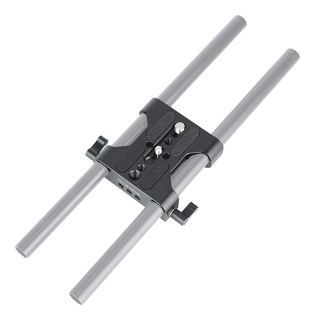 NICEYRIG Multipurpose Camera Base Plate with 15mm Rod Rail Clamp for DSLR Rig Support System