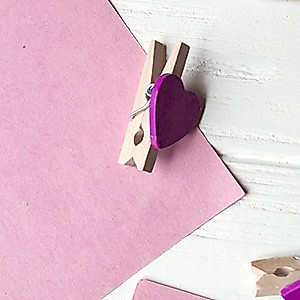 NUTJAM 100 Pack Mini Clothespins, Mini Clothes Pins, Wooden Small Clothes Clips for Photos, Clothesline, Bag, Crafts, Art Wall, Pictures