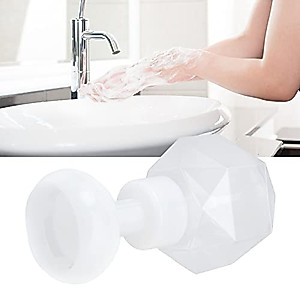 Natudeco Foaming Hand Soap Dispenser Liquid Soap Bottle PETG Flower Shape Portable Foaming Bottle for Cleaning Travel Foam Pump Bottle 300ml (Transparent)