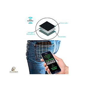 DiLoro Mens Buffalo Leather Wallet Bifold Flip ID Section Coin RFID Protection Full Grain Credit Card Holder Purse (Dark Hunter Brown)