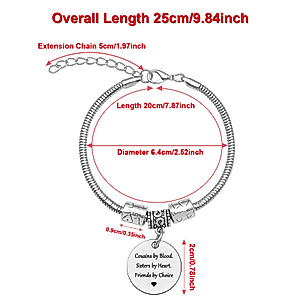 Cousin Gift Jewelry Bracelet Stainless Steel Christmas Gift for Cousin Birthday Gift Idea Long Distance Relationship Gift for Cousin Jewelry Gift for Women Going Away Gift Graduation Gift for Cousin