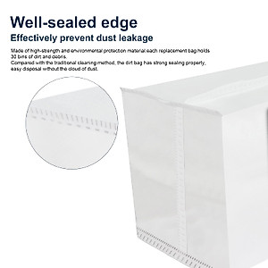 Vacuum Bags for ECOVACS DEEBOT Robot Vacuum Cleaner - Fit X1 OMNI/Turbo T10/T20 Omni/T20/T20 Max/T20 Pro/X&T Series - Disposable Replacement Dust Bag Vacuum Cleaning Accessories Part（12Pack)