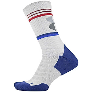 Under Armour Adult Training Novelty Crew Socks, 1-Pair , Halo Gray , Large