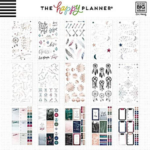 me & my BIG ideas Sticker Value Pack - The Happy Planner Scrapbooking Supplies - Free Spirit Theme - Multi-Color & Gold Foil - Great for Projects, Scrapbooks & Albums - 30 Sheets, 938 Stickers Total