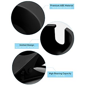 Kalolary Drinking Cup Holder Clip- Chair and Table Bottle Cup Stand The DIY Glass Clamp Storage Saucer Clip Water Coffee Mug Holder Saucer Clip Design for Home & Office, Black