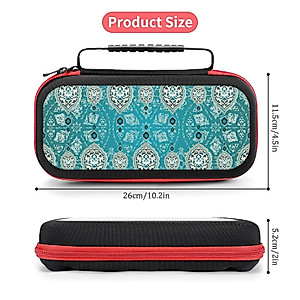 AoHanan Switch Carrying Case Traditional Ottoman Turkish Switch Game Case with 20 Games Cartridges Hard Shell Travel Protection Storage Case for Console & Accessories