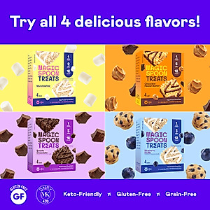 MAGIC SPOON Treats - High Protein, Low Carb, Keto Friendly, Low Sugar, Gluten Free, Crispy Protein Bar Cereal Bar, On-The-Go Healthy Snack (Chocolate PB, 8 Bars)