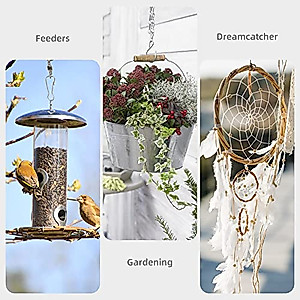 defutay 5 PCS Smooth Spinner Swivel Hook, Stainless Steel Wind Chime Hook 360 Degree Rotating Clips for Hanging Wind Spinners, Wind Chimes, Bird Feeder, Crystal Twisters Party Supplies (5 PC)