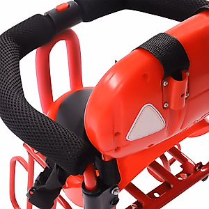 Futchoy Child Bike Seat, Rear Mounted Child Bike Seats, Back Mount Kids Seat with Non-Slip Armrests/Pedals Padde/Seat Belt/U-shaped Guardrail, Hold Up to 88lbs, Suitable for Children Aged 1-3 (Red)