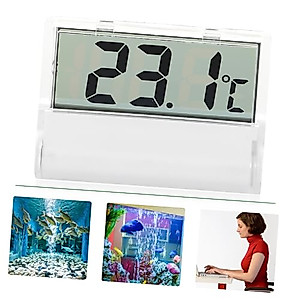 Happyyami 1pc Electronic Thermometer Fish Tank Thermometer Waterproof Thermometer Multi-Purpose Digital Thermometer Aquarium Temp Detector Fish Tank Accessory Fish Tank Temperature Meter