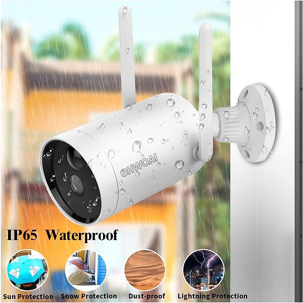 《 Two-Way Audio & Truly Wireles》 Outdoor Solar Powered Rechargeable Battery Camera, Surveillance WiFi Camera with Solar Panel, Security Home IP Camera, PIR Motion Detection, Waterproof, Night Vision