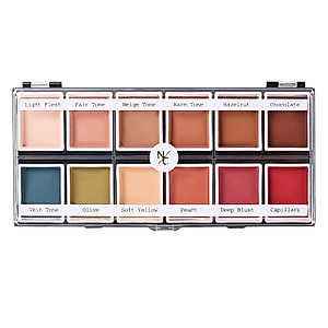Narrative Cosmetics 12-Color Flesh Tone Alcohol-Activated Palette, Tattoo Cover, Highly Pigmented Professional SFX Makeup for Film, Theatre, TV