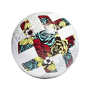 adidas MLS Training Soccer Ball, White/Solar Yellow/Power Blue, 5