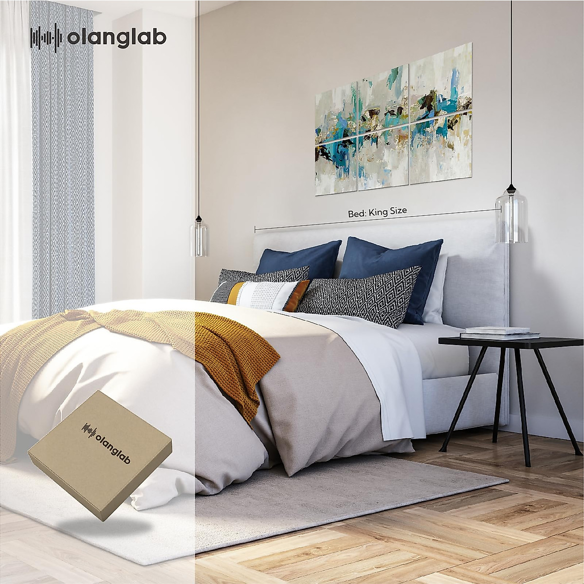 Olanglab Art Acoustic Panels,6 Pack 48''x32'' Acoustical Soundproof Wall Panels Sound Absorbing, Decorative Sound proofing，Sound Absorbing Panels, Studio Acoustic Treatment (Small Size)