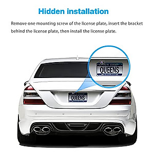 Universal Car Rear View Camera License Plate Bracket,Dash Cam Mirror Camera Kit Rearview Camera Mount Bracket, Backup Camera Reverse Camera Accessories Only Installation Holder for Rear Camera