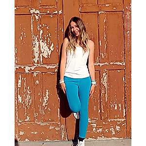 RBX Active Women's 7/8 Gym Legging Squat Proof Ankle Length Workout Yoga Legging with Pockets High Waisted Moisture Wicking Running Tights with Side Pockets 7/8 Jet Black L