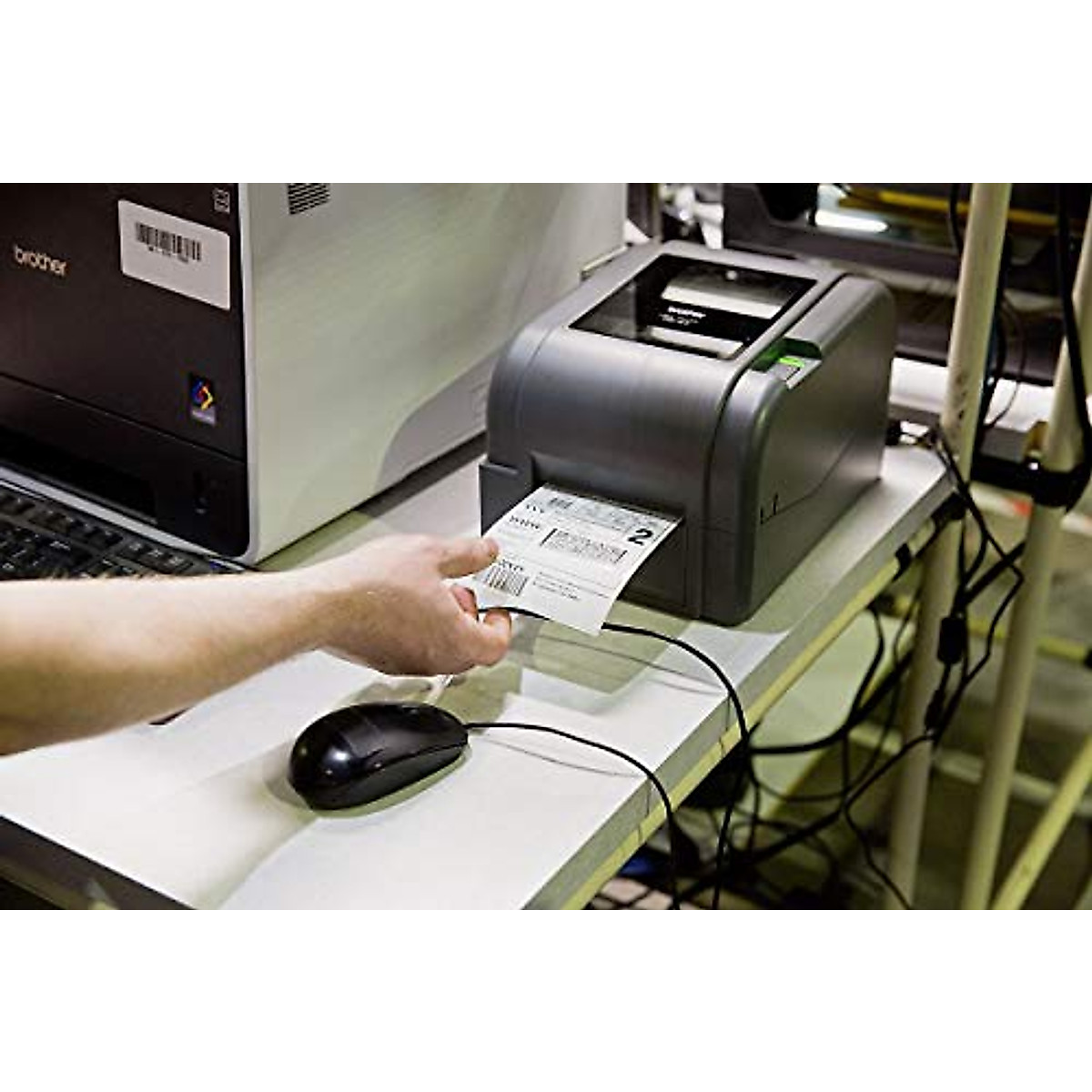 Brother TD-4520TN Desktop Thermal Transfer Printer - Monochrome - Label Print - Ethernet - USB - Serial