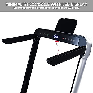 UMAY Foldable Portable Treadmill for Home Office, 7.5 MPH Running & Walking Treadmill 300 lb Capacity with Bluetooth Speaker & APP Control