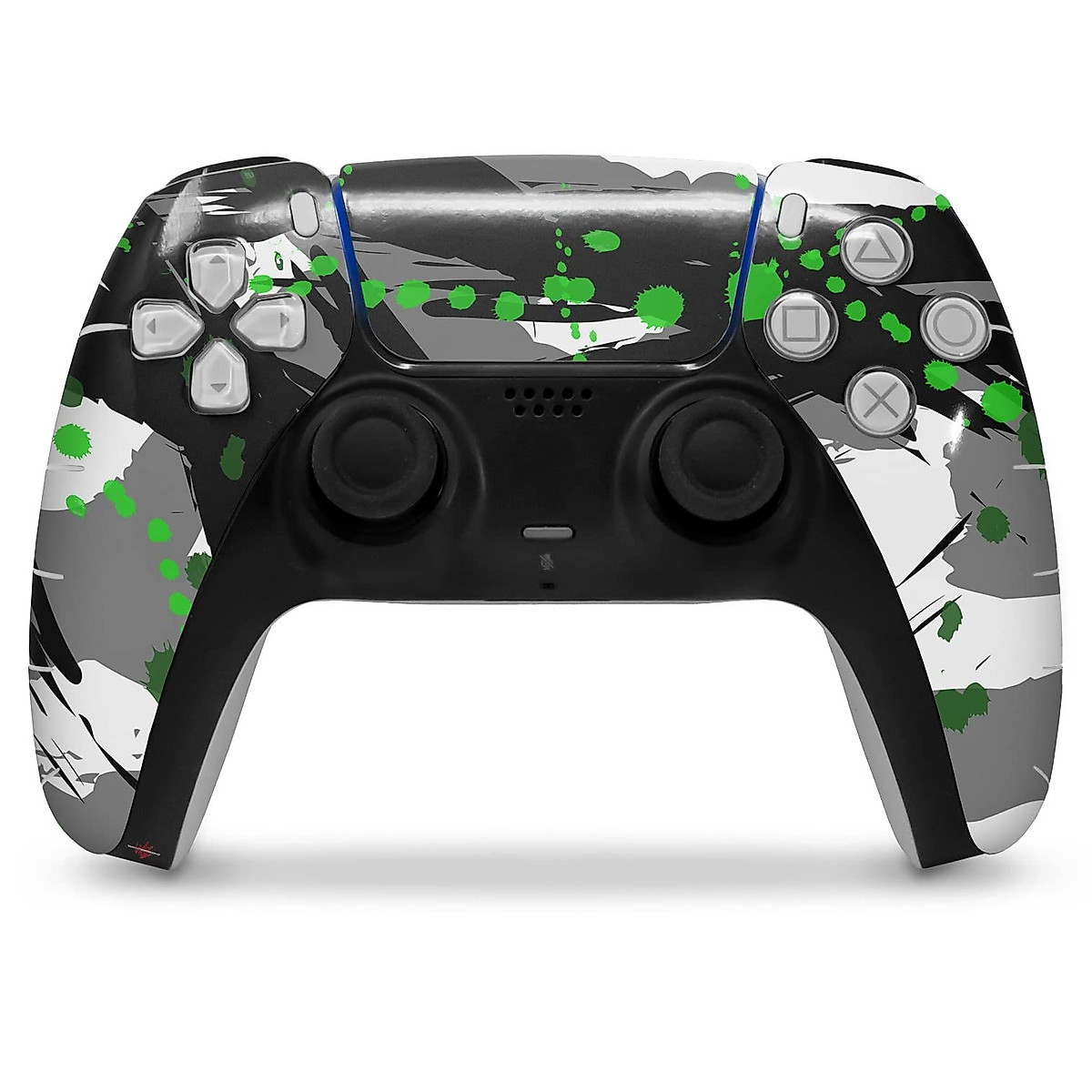 WraptorSkinz Skin Wrap compatible with Sony PS5 DualSense Controller Abstract 02 Green (CONTROLLER NOT INCLUDED)
