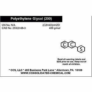 Polyethylene Glycol 200 (PEG 200) - Premium-Quality Industrial and Laboratory Grade Solvent, 500mL