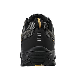 LUSWIN Men's Hiking Shoes Outdoor Breathable Walking Sneakers Non-Slip Durable Trekking Trail Shoe Lightweight,Bark Green 42