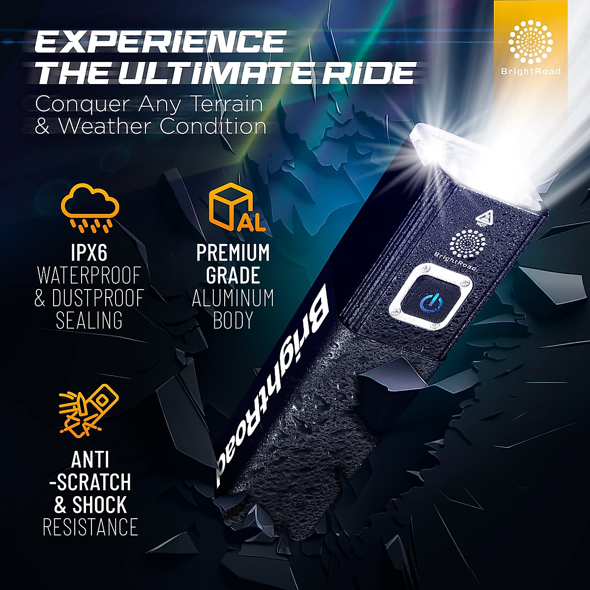 Upgraded Front 8000 Lumens LED Bike Light with Remote Control for Night Riding, Bicycle Lights Front and Rear, CREE USB Rechargeable Bike Lights Front and Back, 85° Wide Beam Bike Headlight