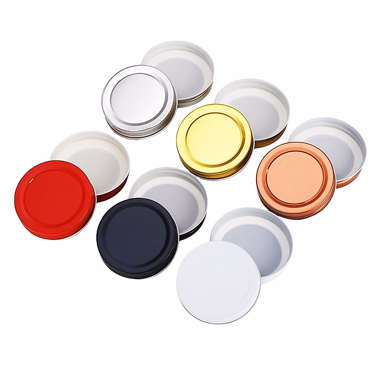 Stainless Steel One-Piece Mason Jar Lids, Regular Mouth
