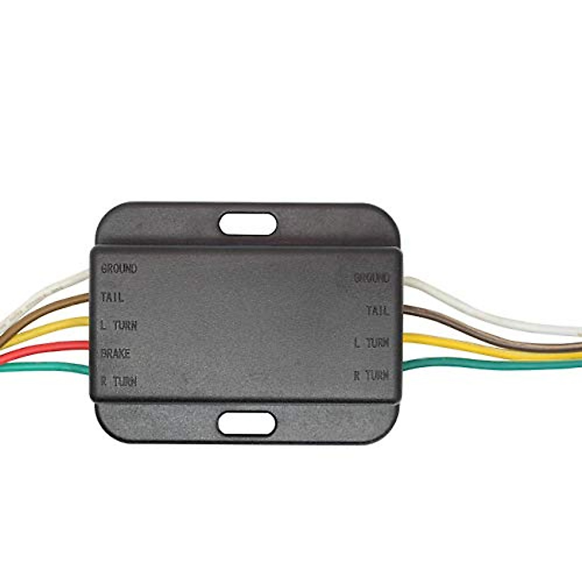 NEW SUN Non-Powered 3 Way to 2 Way Trailer Taillight Converter with Standard 4-Way Flat Wire Harness Connectors,Weatherproof