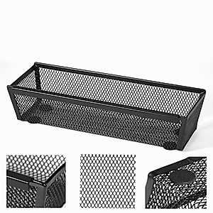 Altfun Silverware Drawer Organizer, Drawer Organizer Tray Storage Box for Bedroom Dresser Bathroom Kitchen,Mesh Utensil Organizer for Flatware, Forks, Spoons, Knives,Set of 6