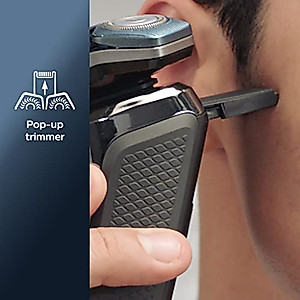 Philips Norelco Shaver 7500, Rechargeable Wet & Dry Electric Shaver with SenseIQ Technology, Quick Clean Pod, Travel Case and Pop-up Trimmer, S7783/84