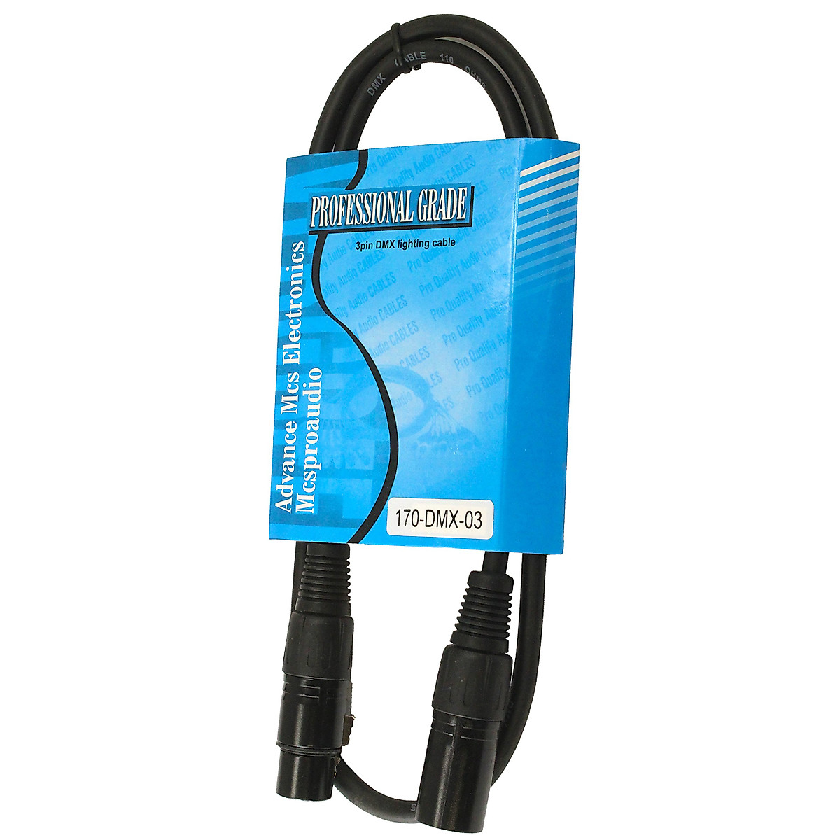 MCSPROAUDIO 110 ohm 3 Pin DMX Lighting Cable (03 ft, 1 Cable)