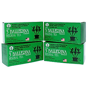 3 Ballerina Herbal Tea Extra Strength 18 Count (Pack of 4)