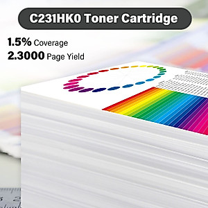 C231HK0 Toner Cartridge Compatible with lexmark C2325 C2425 C2535 MC2325 MC2425 MC2535 MC2640 C2325dw C2425dw C2535dw MC2325adw MC2425adw MC2535adwe MC2640adwe Printer 3000 Yield - Black