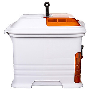 Flambeau Outdoors T4P Pro Multiloader Tackle Box - Portable Fishing Lure Organizer Station With Zerust Anti-RustTechnology, Includes 5 Removable Tuff Tainer Tackle Boxes, White/Orange