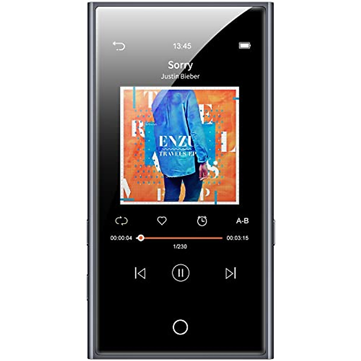 40GB MP3 & Mp4 Player Bluetooth 5.0, 3" Full Touchscreen Mp3 Player, HiFi Lossless Music Player with FM Radio, HD Speaker, Bulit-in Speaker, 1080P HD Playback (8GB Internal + 32GBTF Card), Black